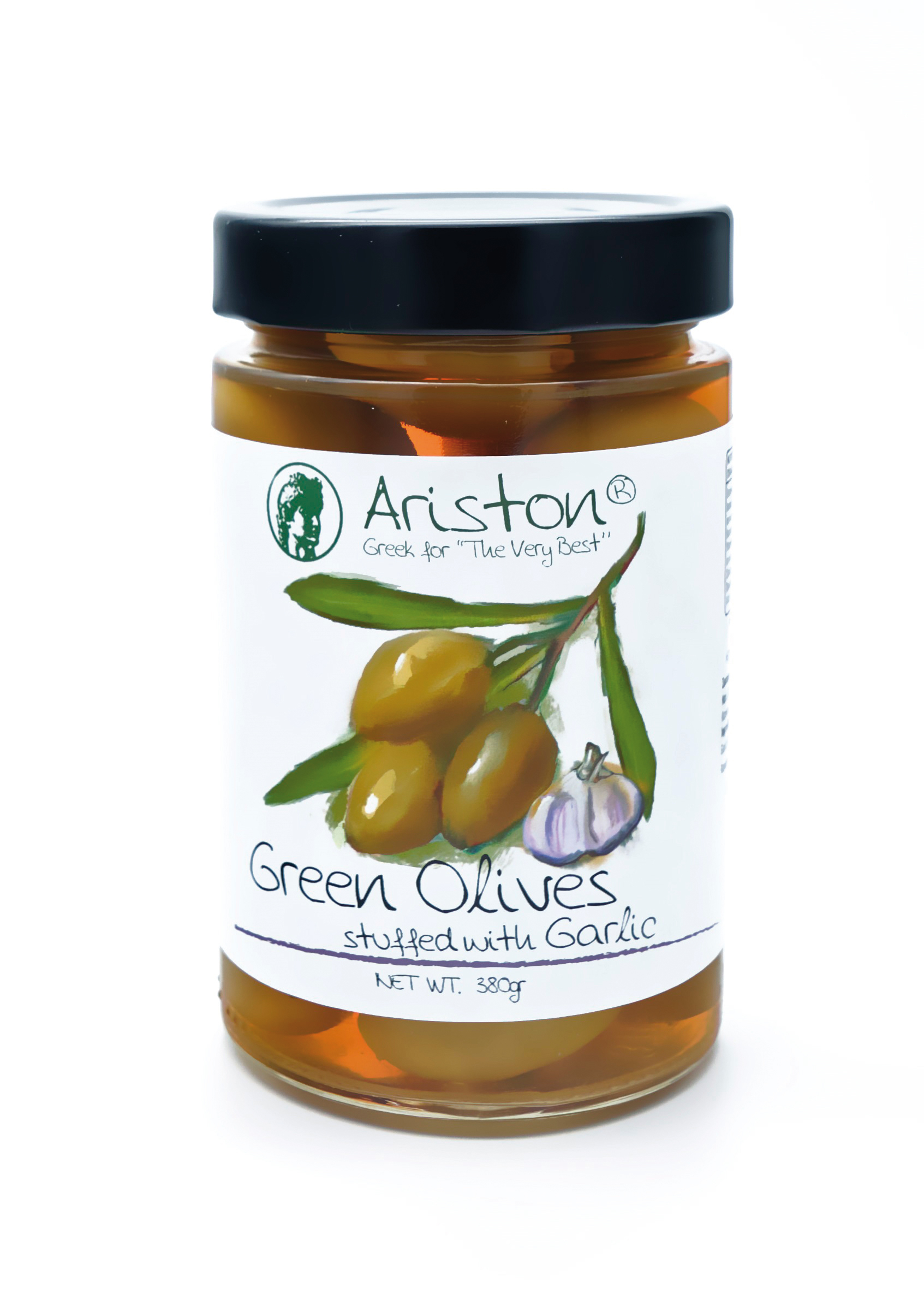 Green olives stuffed with garlic – Ariston Specialties | Greek for the ...